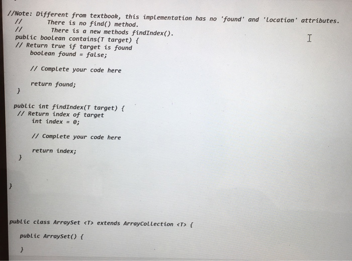 Solved public class ArrayCollection { protected static final | Chegg.com