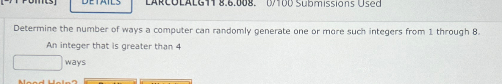 Solved Determine the number of ways a computer can randomly | Chegg.com