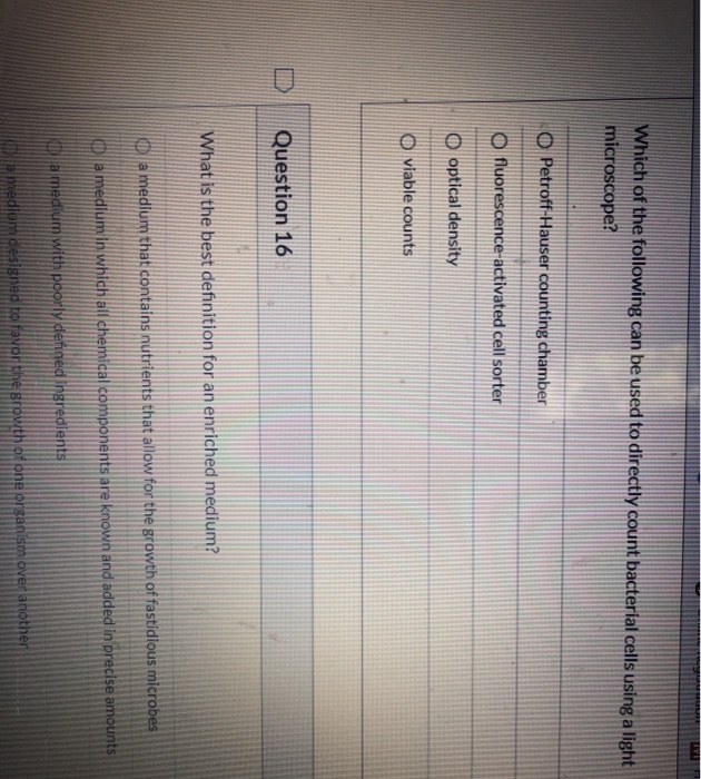 Solved Which of the following can be used to directly count | Chegg.com