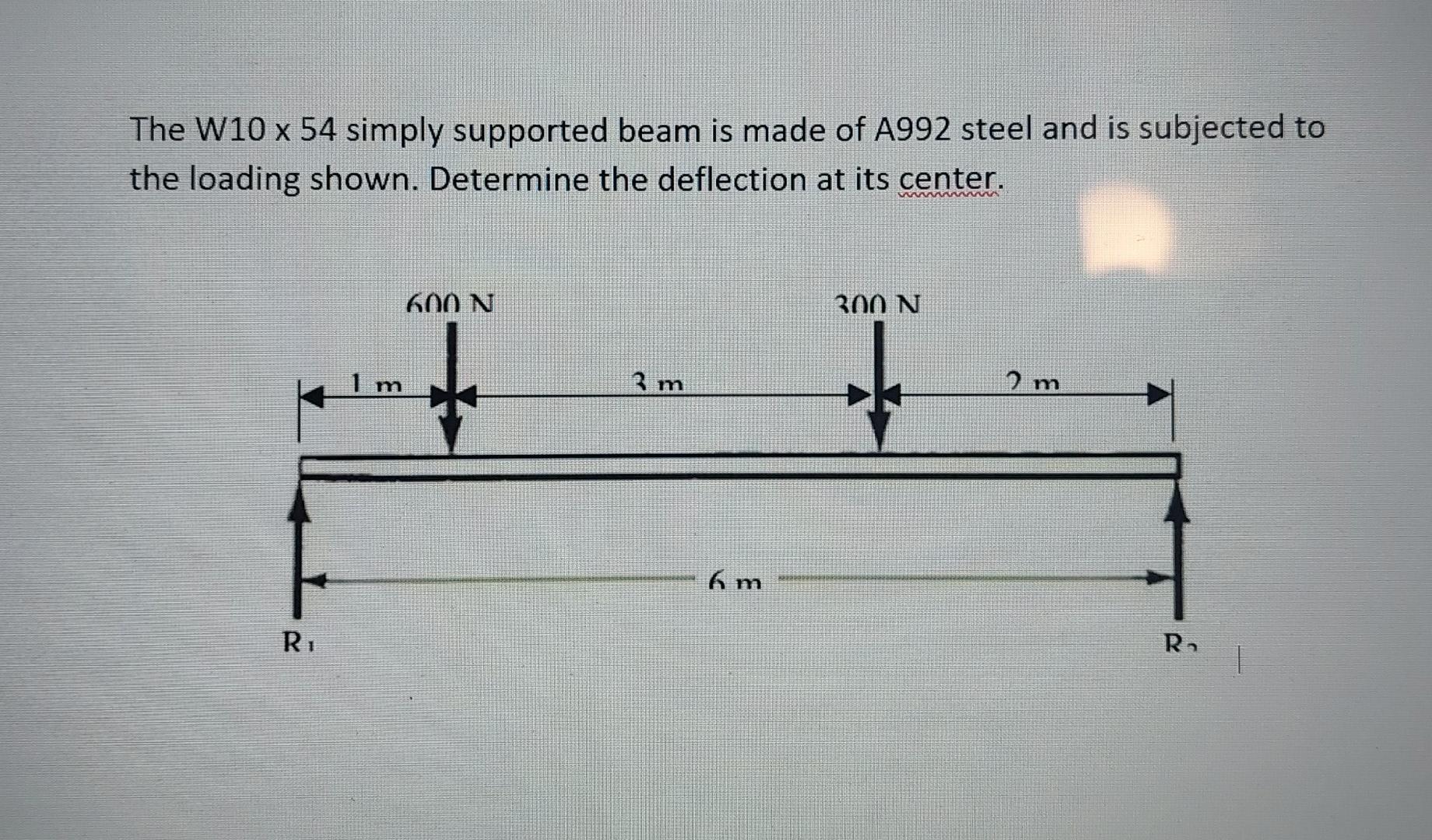 Solved The W10 X 54 Simply Supported Beam Is Made Of A992 Chegg