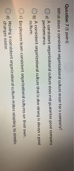 Solved Question 7 (1 point) What does a consistent | Chegg.com