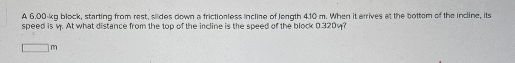 Solved A 6.00-kg ﻿block, starting from rest, slides down a | Chegg.com