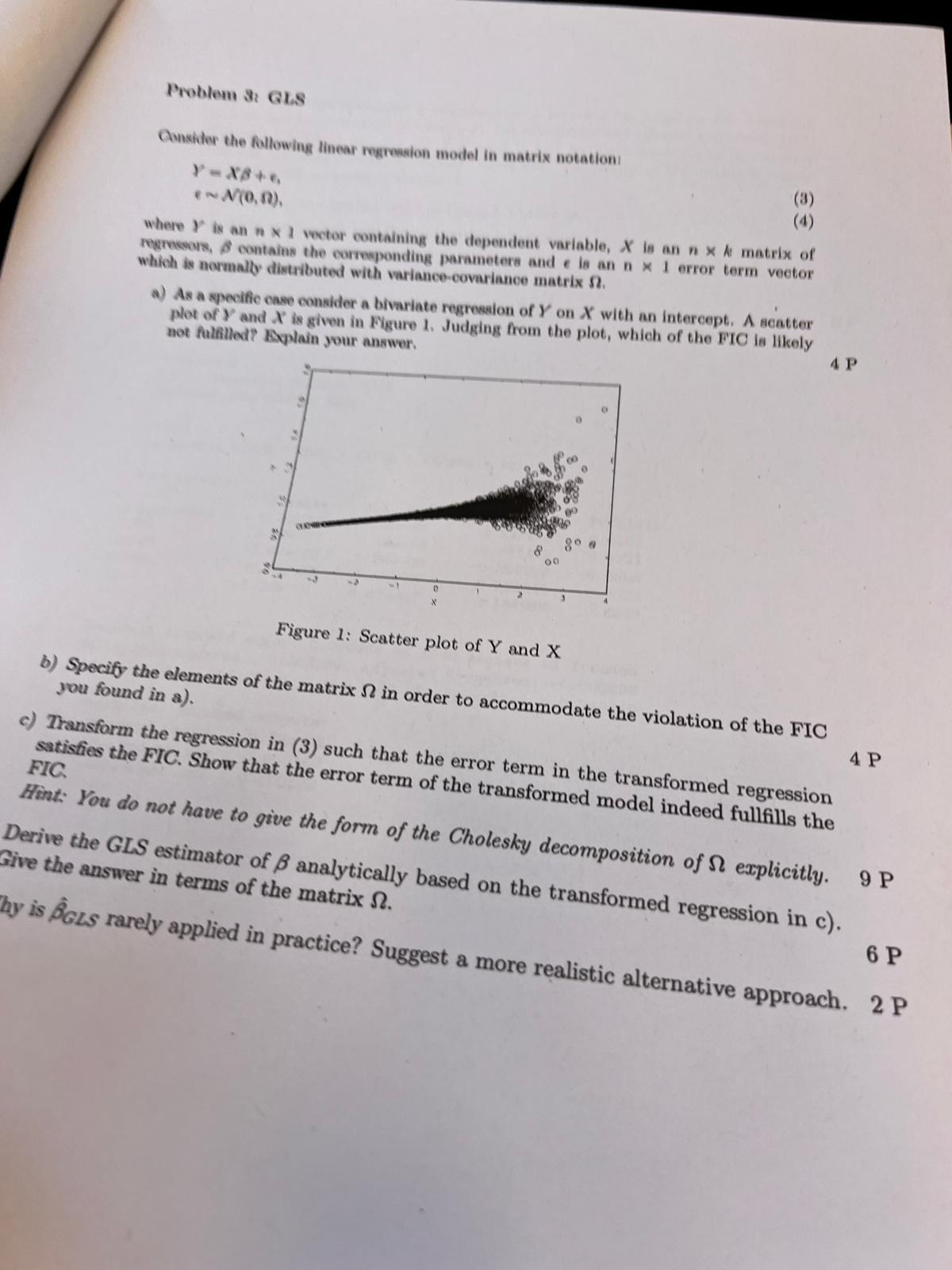 Solved Consider the following linear regression model in | Chegg.com