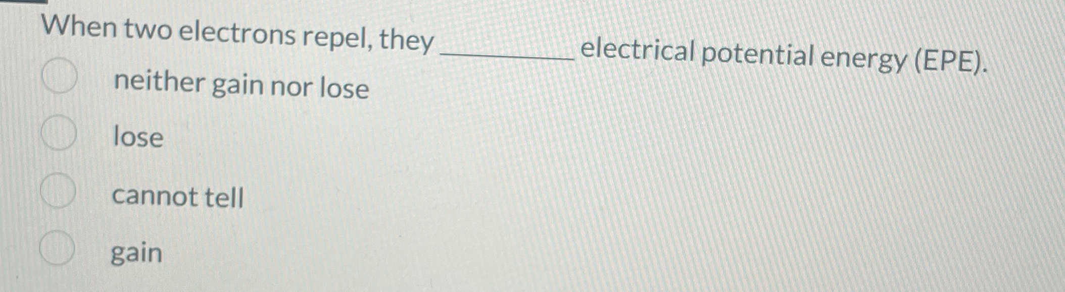 Solved When two electrons repel, they electrical potential | Chegg.com