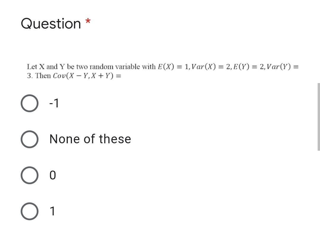 Solved Question * Let X and Y be two random variable with | Chegg.com
