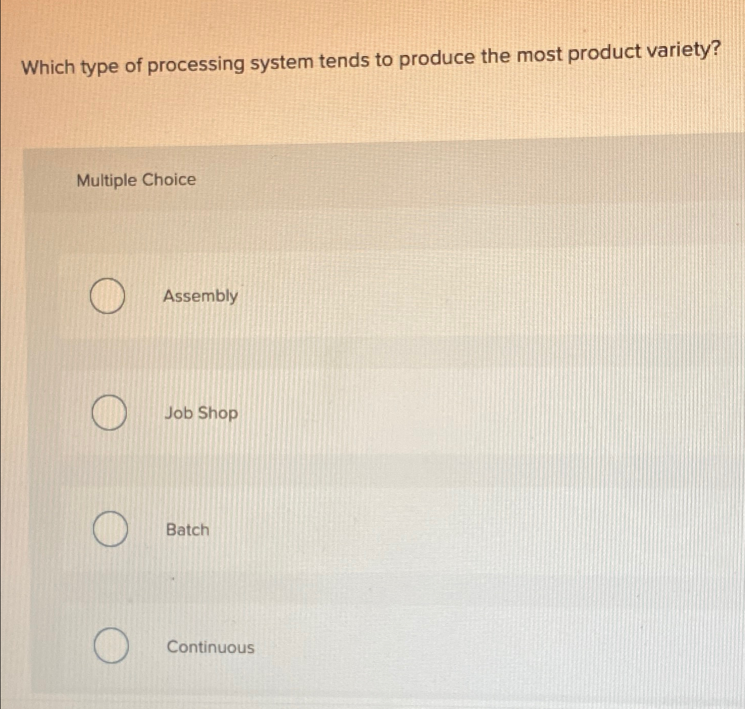 Solved Which type of processing system tends to produce the | Chegg.com