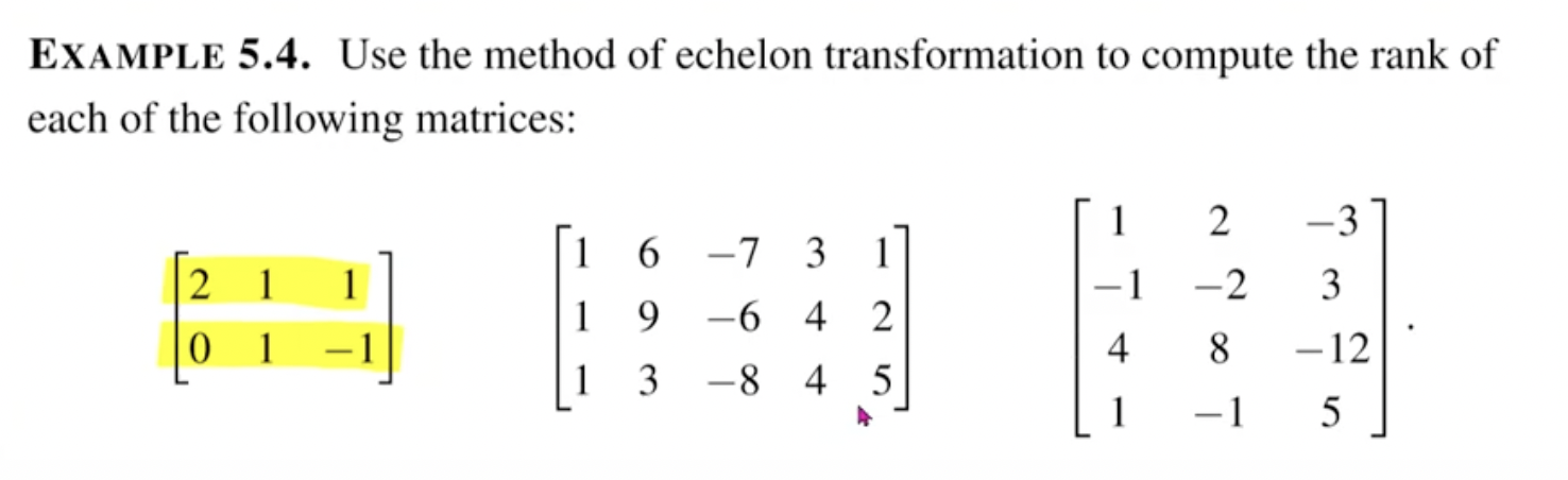 Solved EXAMPLE 5.4. ﻿Use the method of echelon | Chegg.com