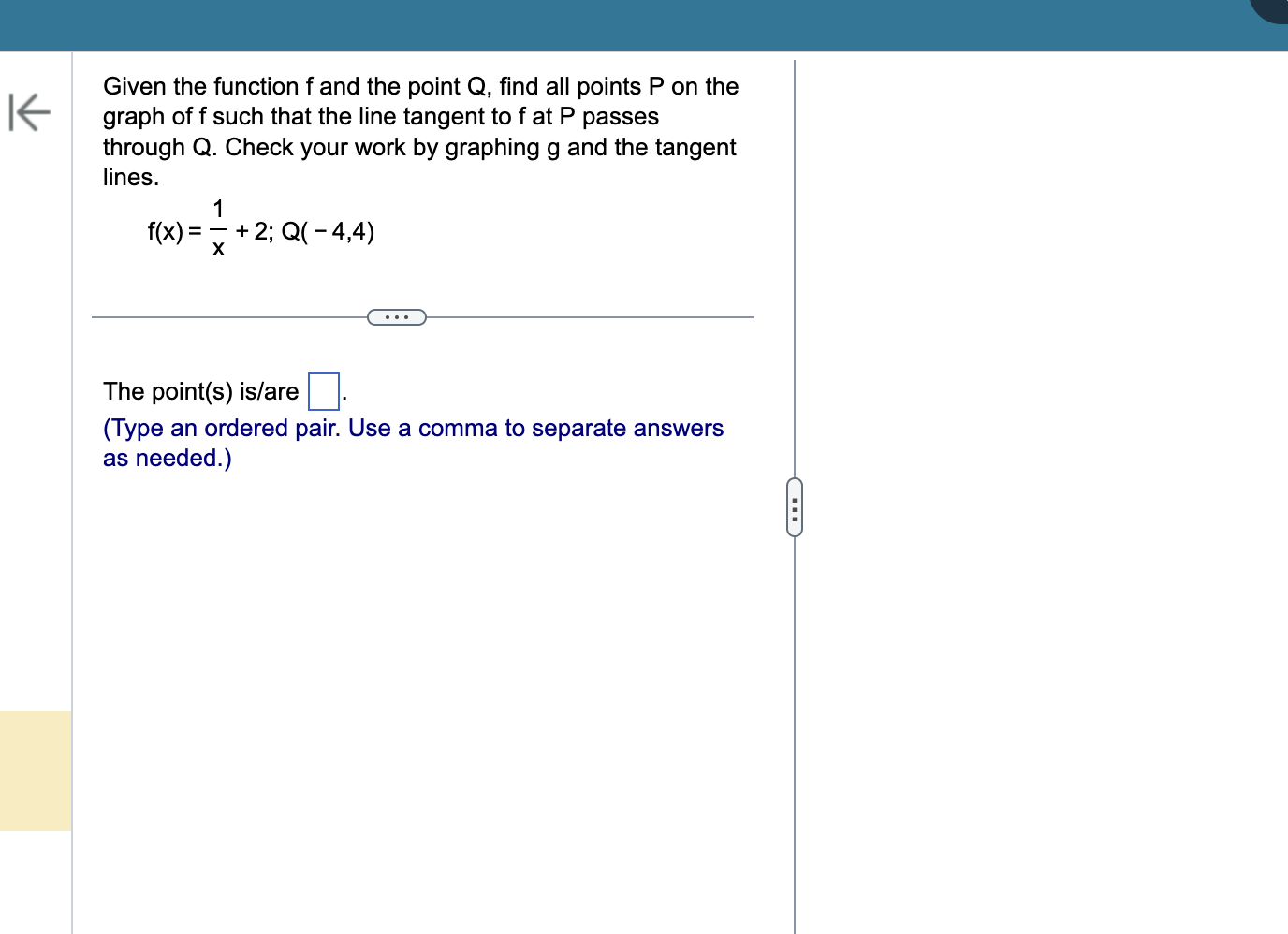 Solved Given the function f and the point Q, find all | Chegg.com Solved Given the function f and the point Q, find all | Chegg.com