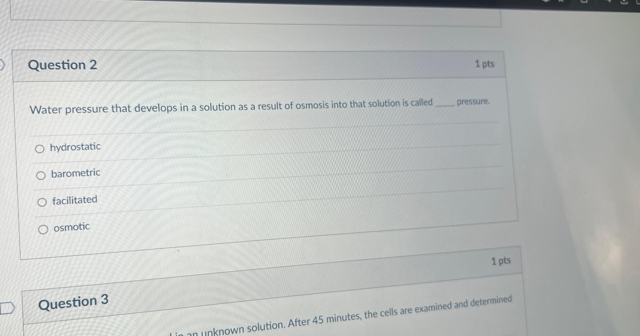 Solved Question 21 ﻿ptsWater pressure that develops in a | Chegg.com