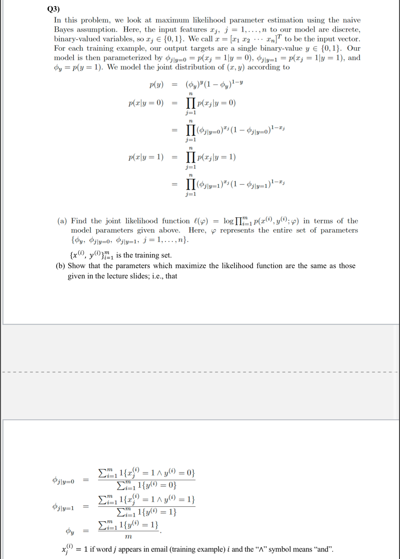 Solved Q3 In This Problem We Look At Maximum Likelihood