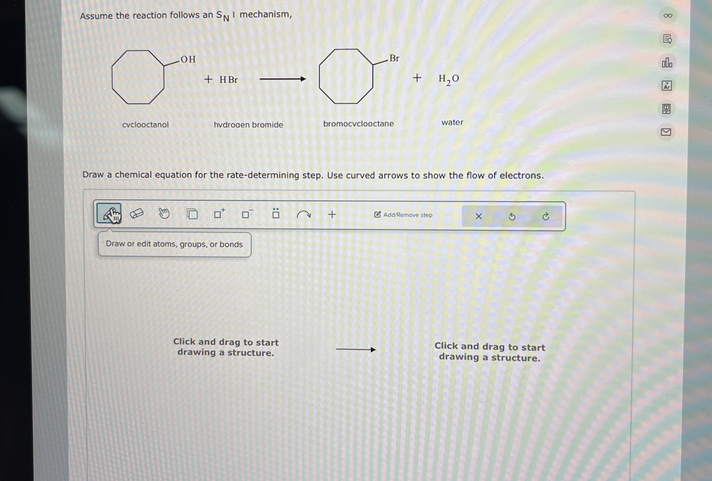 Solved Assume the reaction follows an SN1 ﻿mechanism,Draw a | Chegg.com