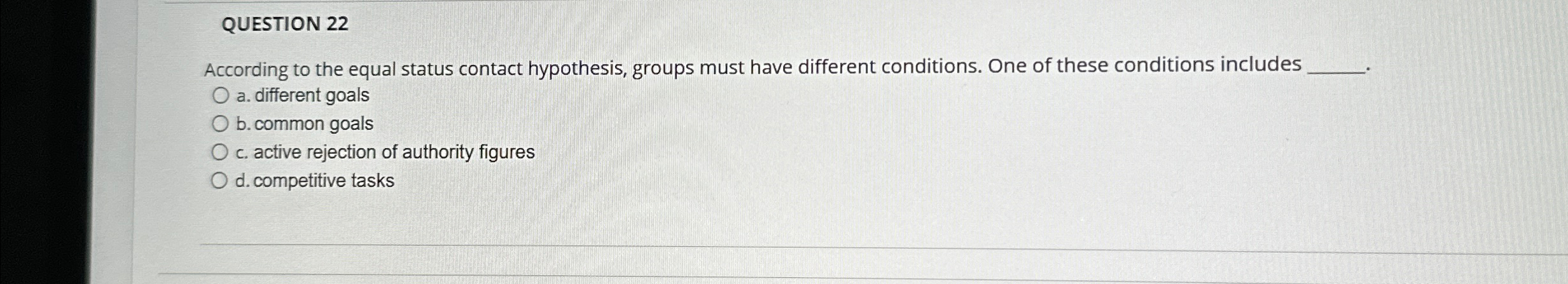 QUESTION 22According to the equal status contact | Chegg.com