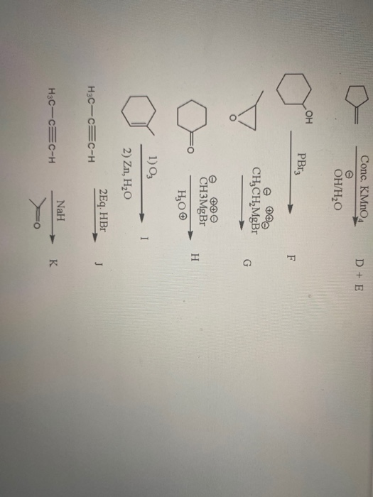 Solved 1. Write structures for the lettered organic | Chegg.com