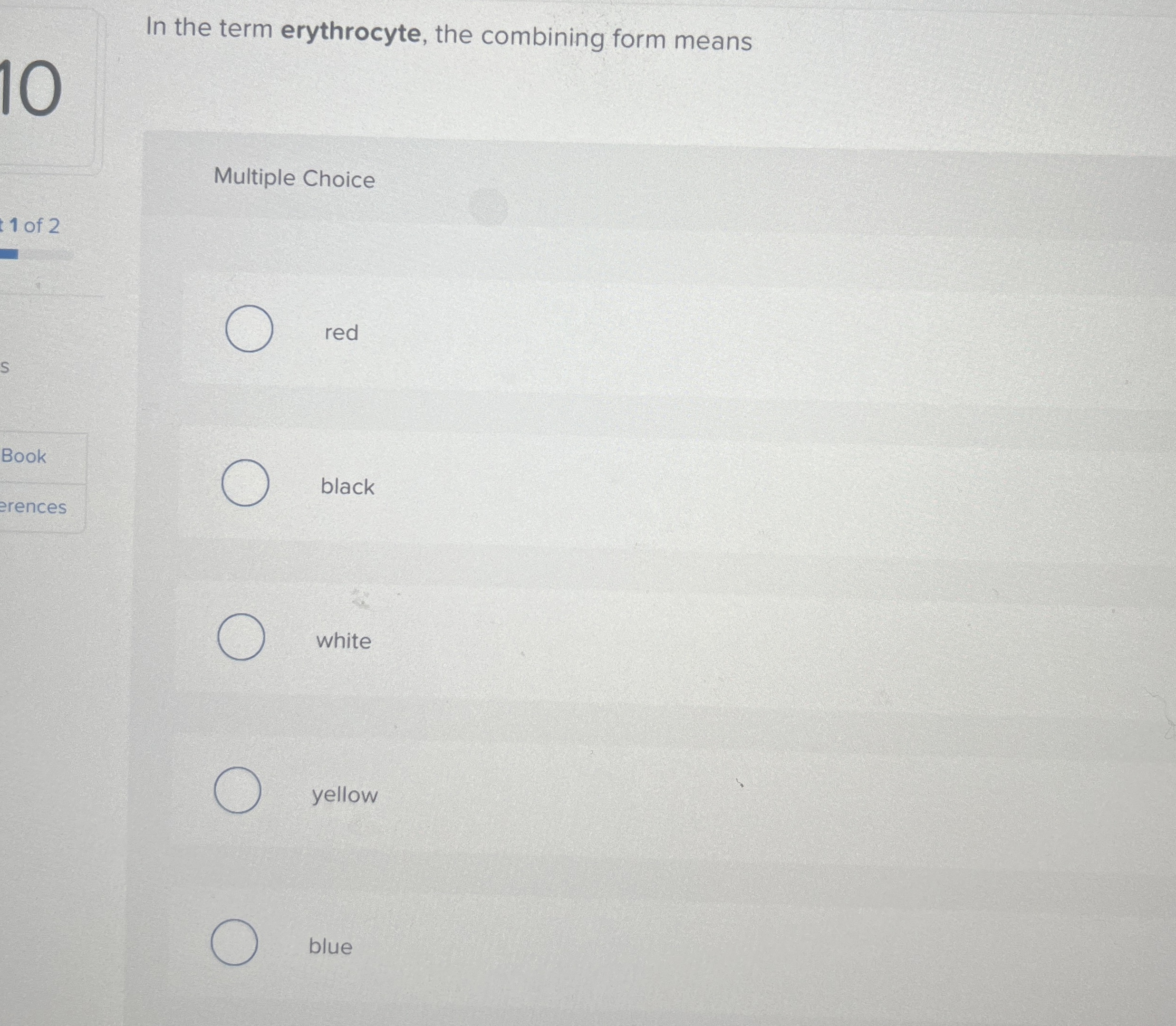 Solved In the term erythrocyte, the combining form | Chegg.com