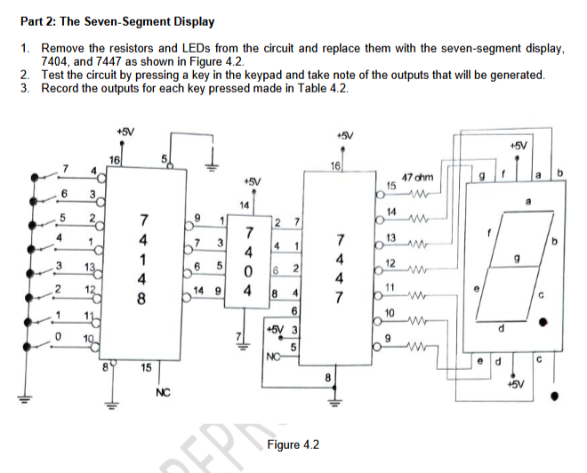 Part 2: The Seven-Segment Display1. ﻿Remove the | Chegg.com