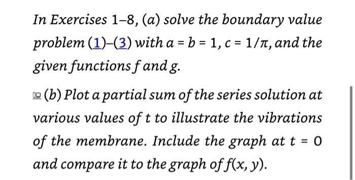 Solved In Exercises 1−8,(a) solve the boundary value problem | Chegg.com