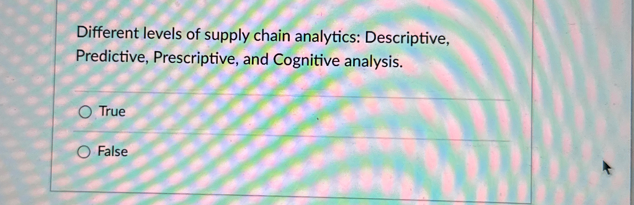 Solved Different levels of supply chain analytics: | Chegg.com