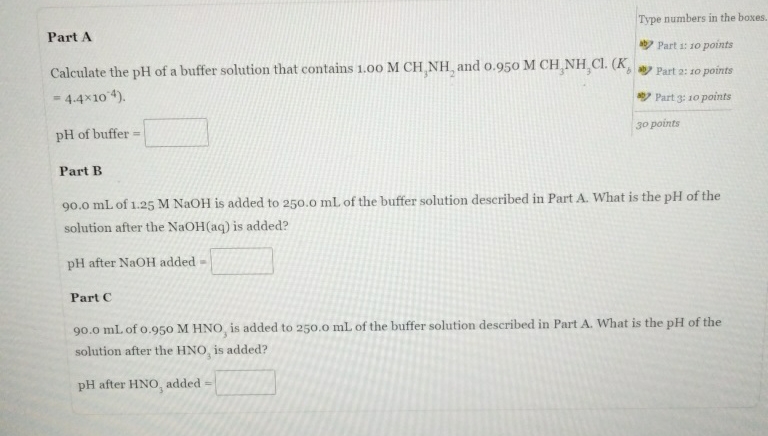 Solved Part A Calculate the pH ﻿of a buffer solution that | Chegg.com