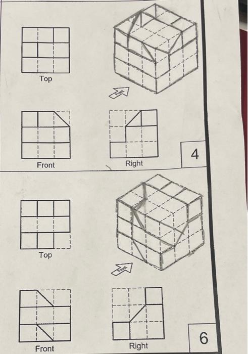 Solved Front Top Right 4 Front Right 6 | Chegg.com