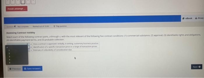 Solved Assessing Contract Validity (4) identifiabie payment | Chegg.com