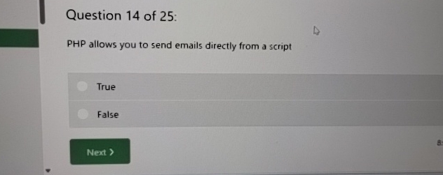 Solved Question 14 ﻿of 25 ﻿:PHP allows you to send emails | Chegg.com