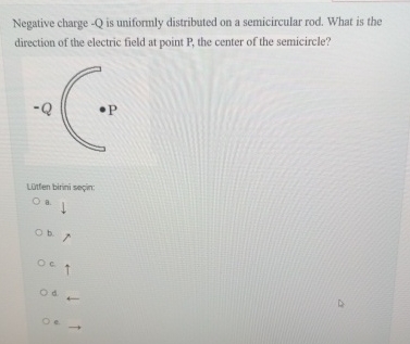 Solved Negative charge -Q ﻿is uniformly distributed on a | Chegg.com