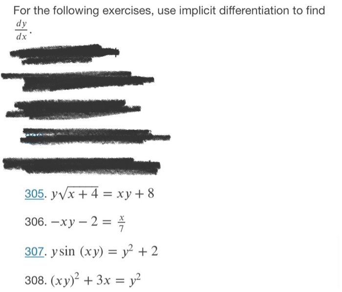 Solved For the following exercises, use implicit | Chegg.com