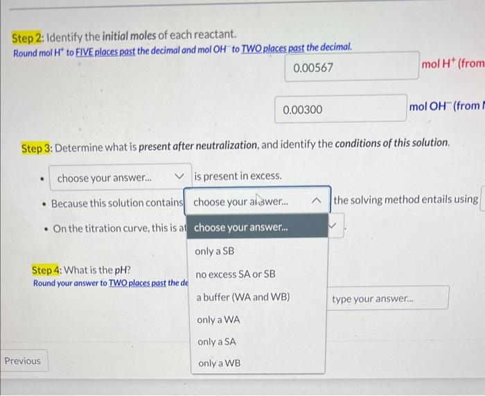 Solved Calculate the pH of the solution after the following | Chegg.com