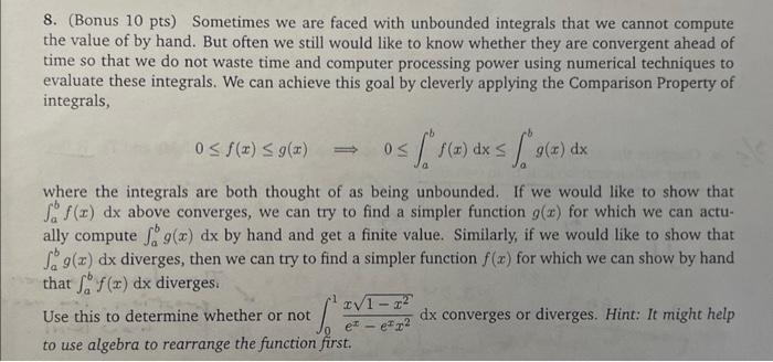 Solved 8. (Bonus 10pts ) Sometimes we are faced with | Chegg.com