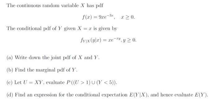 Solved The continuous random variable X has pdf | Chegg.com