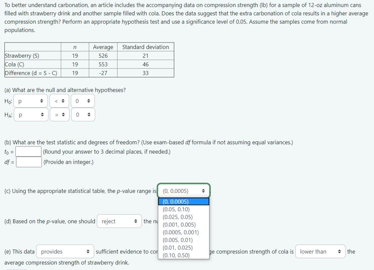 Solved To better understand carbonation, an article includes | Chegg.com