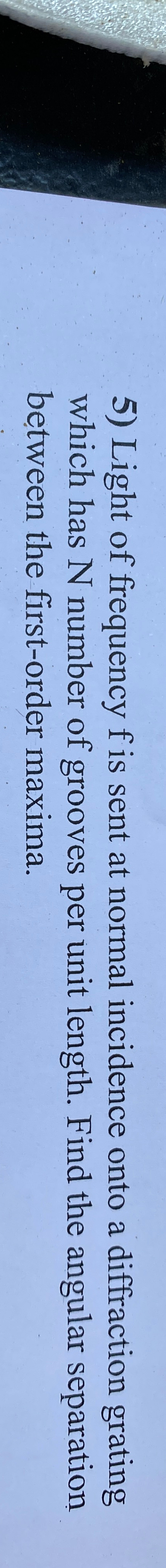 Solved Light of frequency f ﻿is sent at normal incidence | Chegg.com