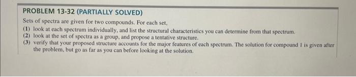 Solved Spectra for Compound 2PROBLEM 13-32 (PARTIALLY | Chegg.com