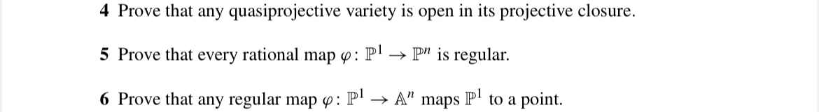 Solved 4 ﻿Prove that any quasiprojective variety is open in | Chegg.com