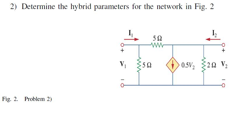 Solved Determine the hybrid parameters for the network in | Chegg.com