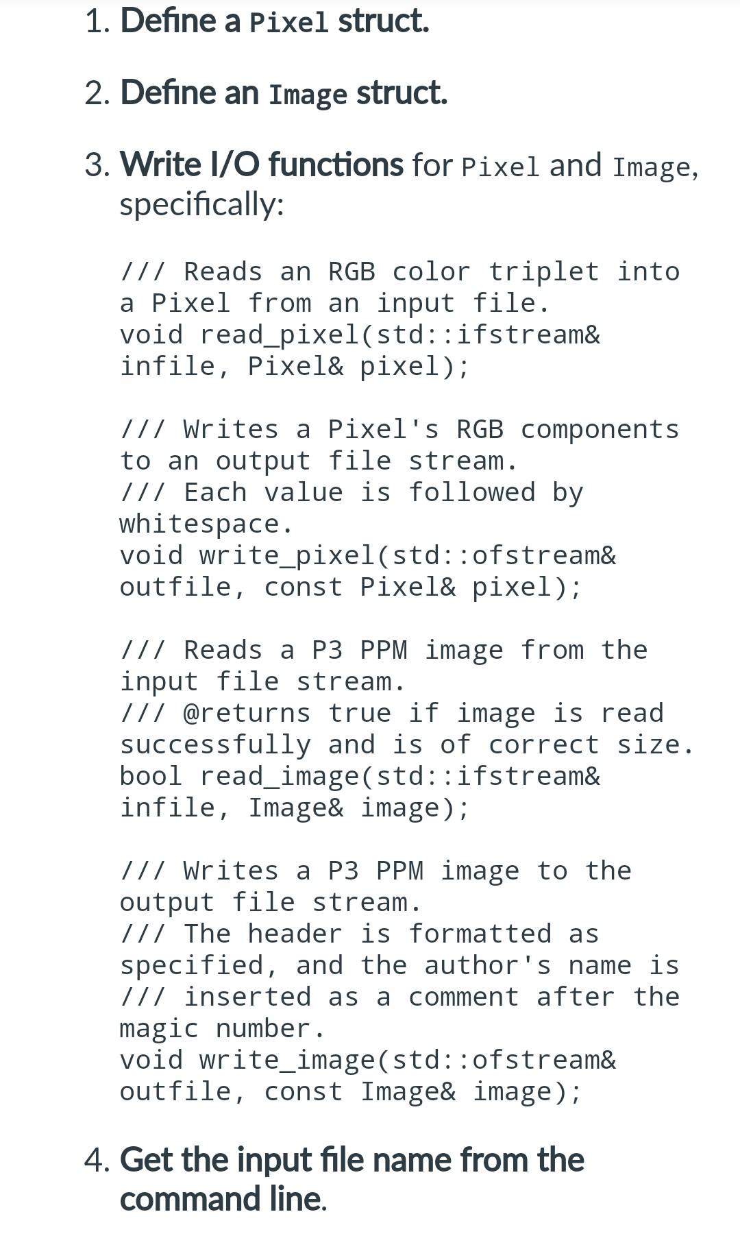 Solved I need you to write a program that reads an image | Chegg.com