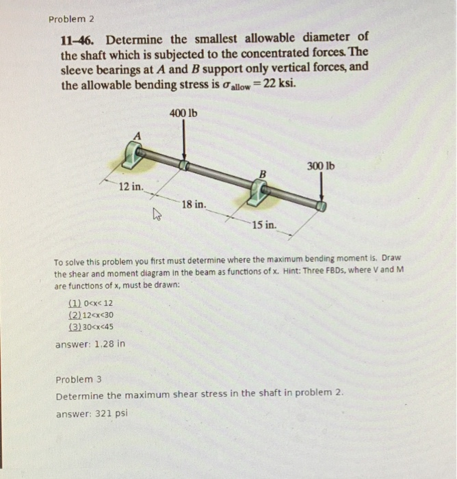 Solved Problem 2 11 46 Determine The Smallest Allowable