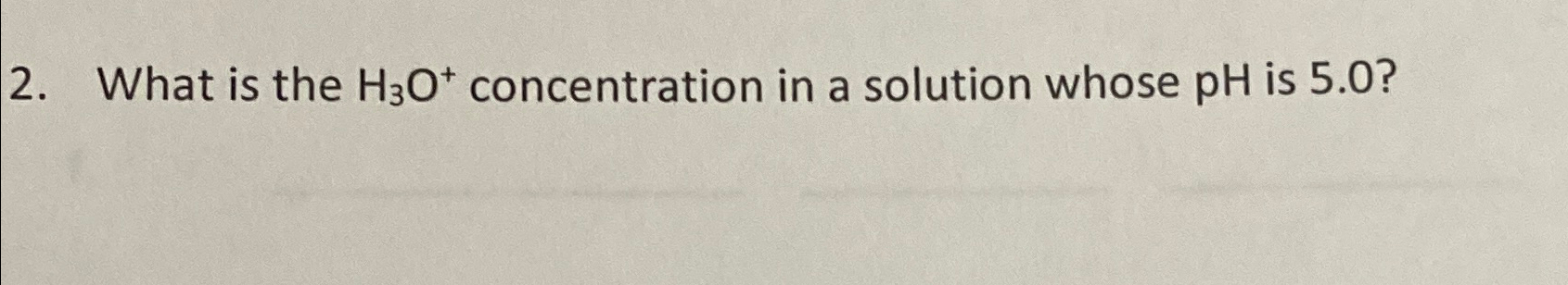 Solved What is the H3O+concentration in a solution whose pH | Chegg.com