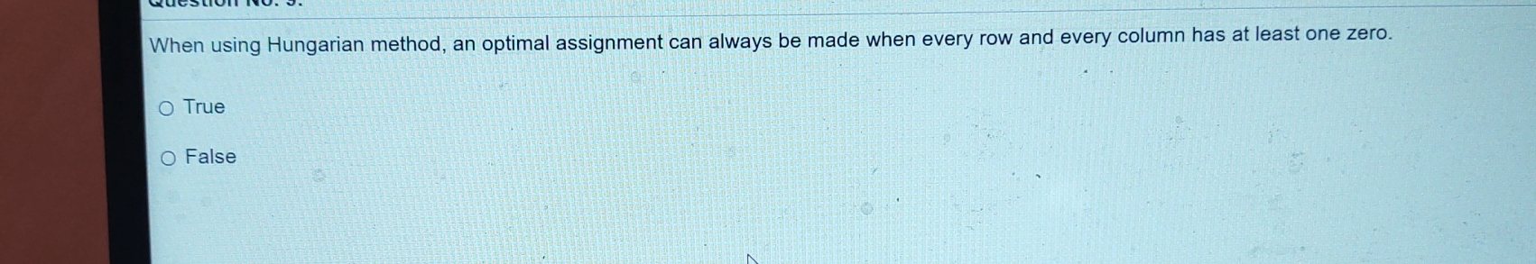 Solved When using Hungarian method, an optimal assignment | Chegg.com