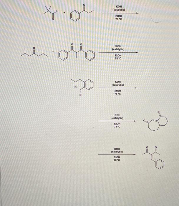 Solved 78 EtOH ∘∘CKOH (catalytic) Mechanism. Provide the | Chegg.com