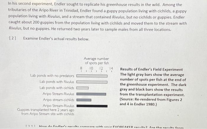 John Endler's Experiments In 1980 John Endler | Chegg.com