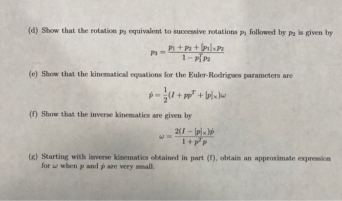Consider The Following Parameterization Of The