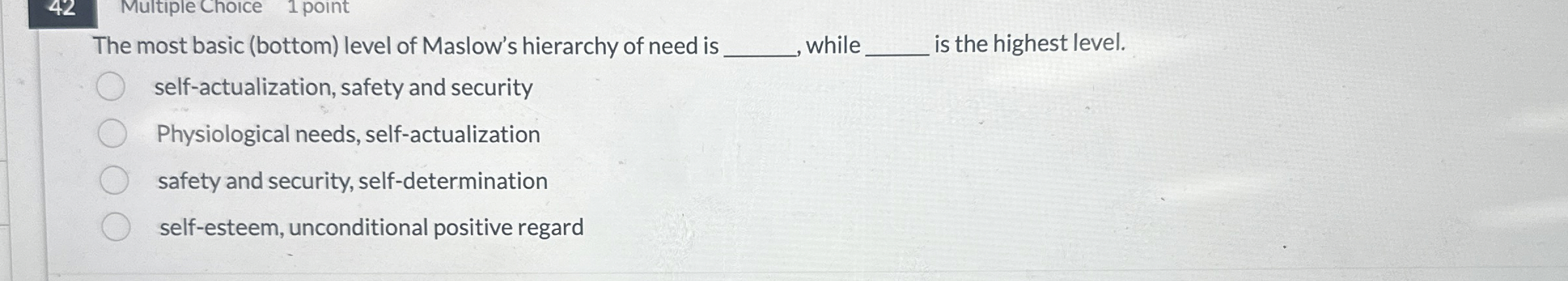 Solved 42Multiple Choice1The most basic (bottom) ﻿level of | Chegg.com