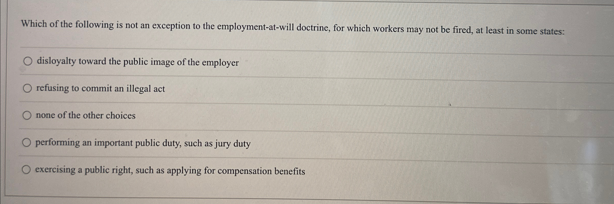 Solved Which of the following is not an exception to the | Chegg.com