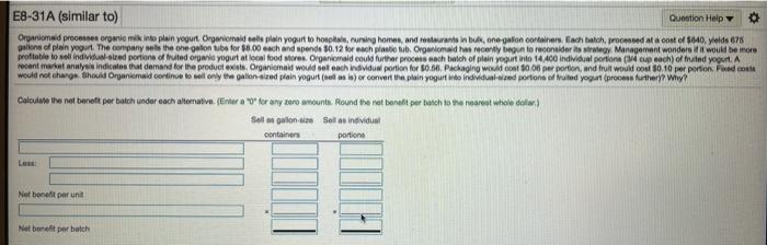 Solved E8-28A (similar to) Question Help TechSysterne | Chegg.com