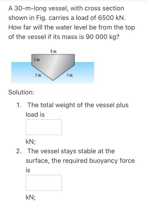 Solved A 30-m-long vessel, with cross section shown in Fig. | Chegg.com