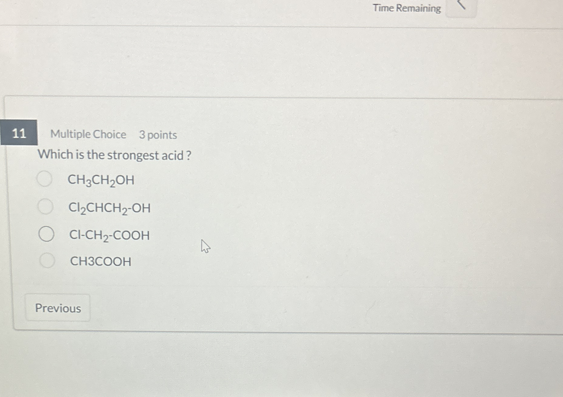 Solved Time RemainingMultiple Choice 3 ﻿pointsWhich is the | Chegg.com