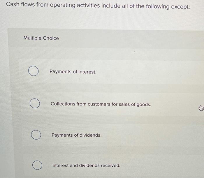 solved-cash-flows-from-operating-activities-include-all-of-chegg