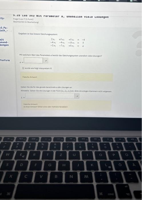 Solved The given linear system of equation is | Chegg.com | Chegg.com