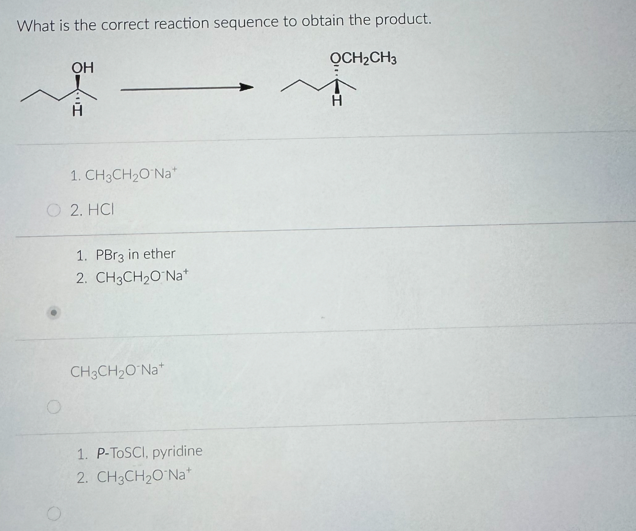 Solved What is the correct reaction sequence to obtain the | Chegg.com